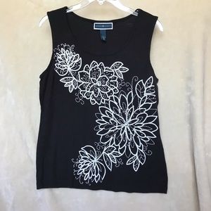 Laura Scott | Tops | Laura Scott Tank With Rhinestones | Poshmark